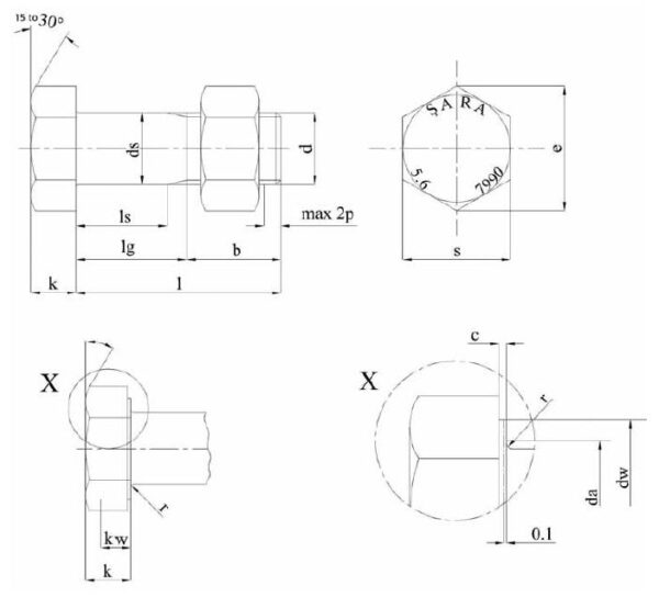 Hexagon Head Bolts With Hexagon Nuts – Meridian Group